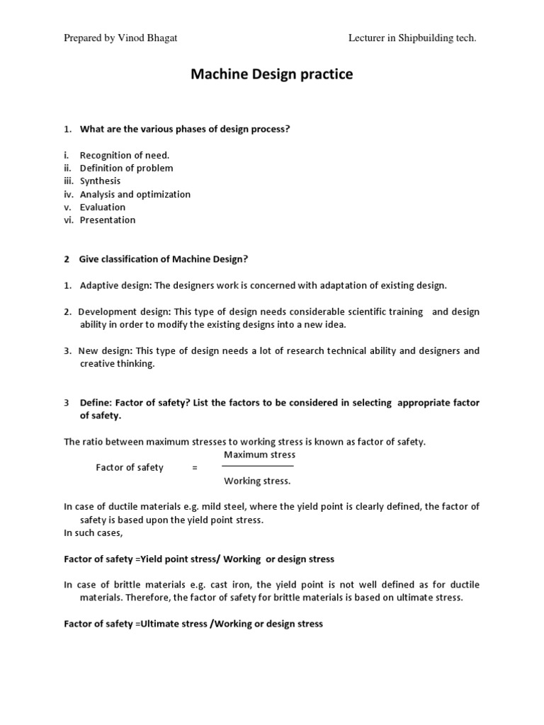 Machine Design | PDF