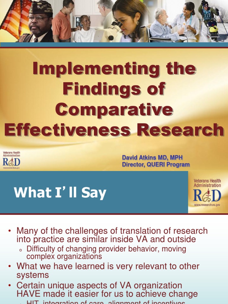 Implementing The Findings of Comparative Effectiveness Research | PDF ...