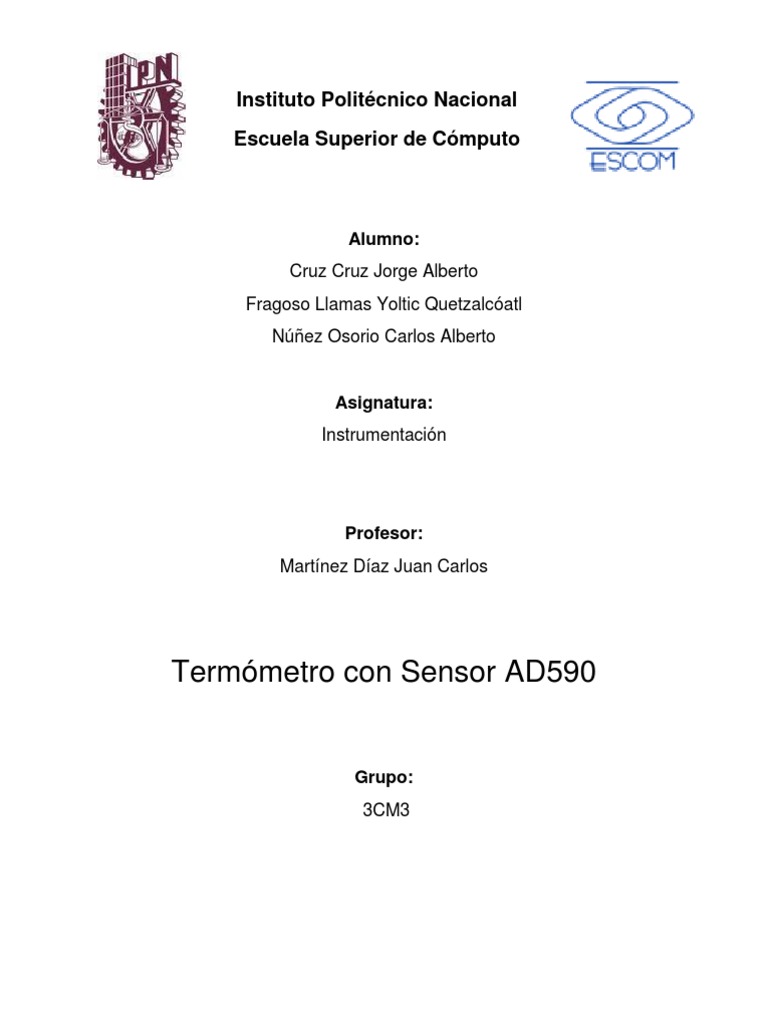 Pract Ad590 | PDF | Sensor | Amplificador operacional