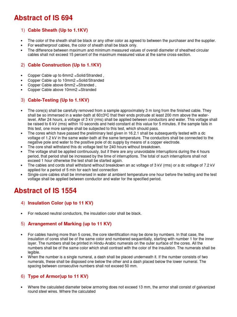 Abstract of IS 694-1554-11892 | PDF | Insulator (Electricity) | Wire