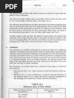 Aisc Table J2.4 Minimum Size of Fillet Welds | PDF