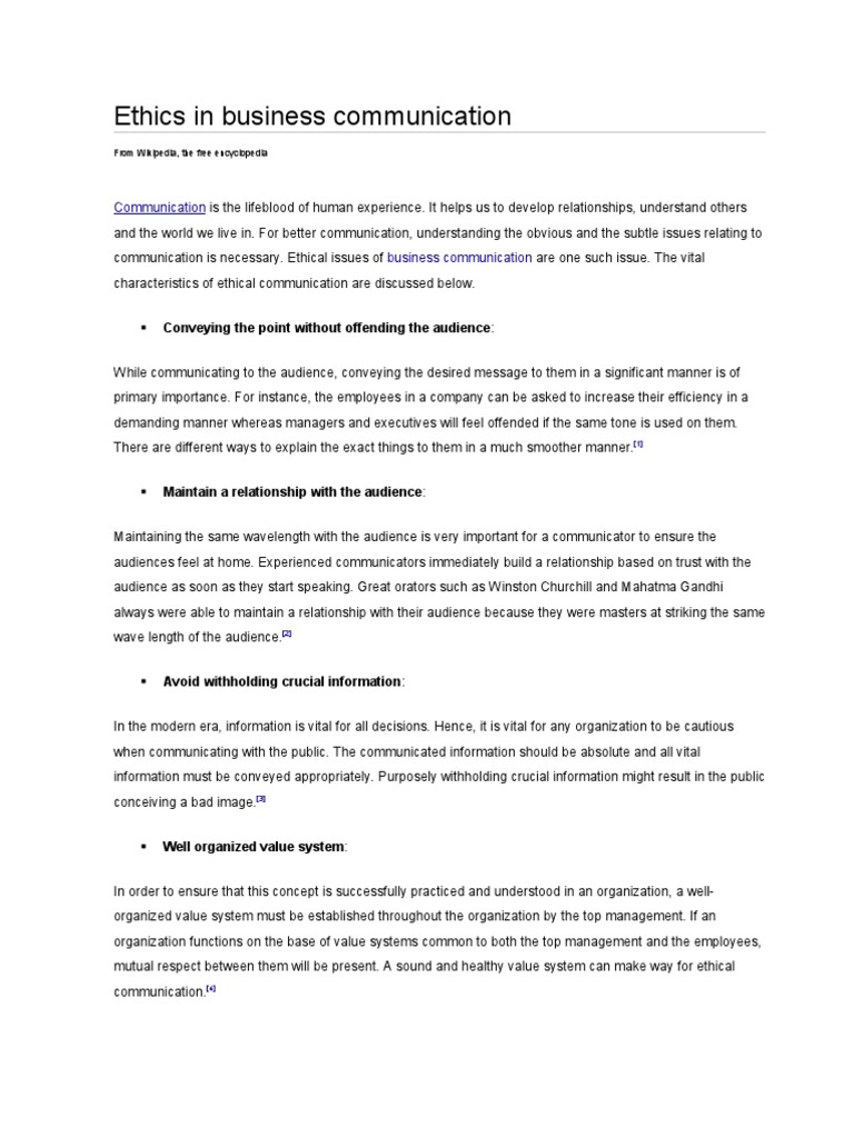 Ethics in Business Communication | PDF | Psychological Concepts | Cognition
