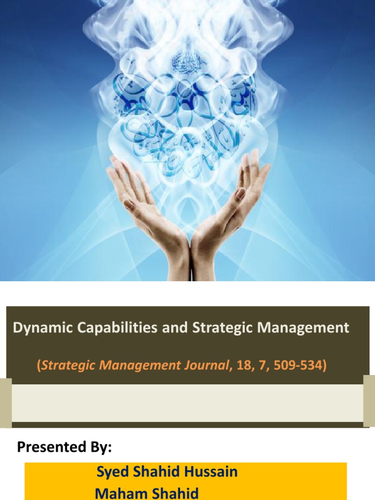Final Dynamic Capabilities and Strategic Management (Strategic ...