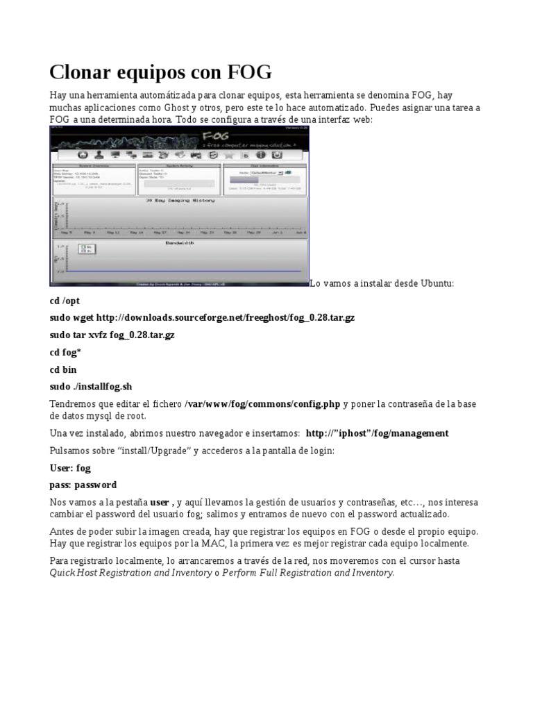Fog Manual | PDF | Servidor (Computación) | Contraseña