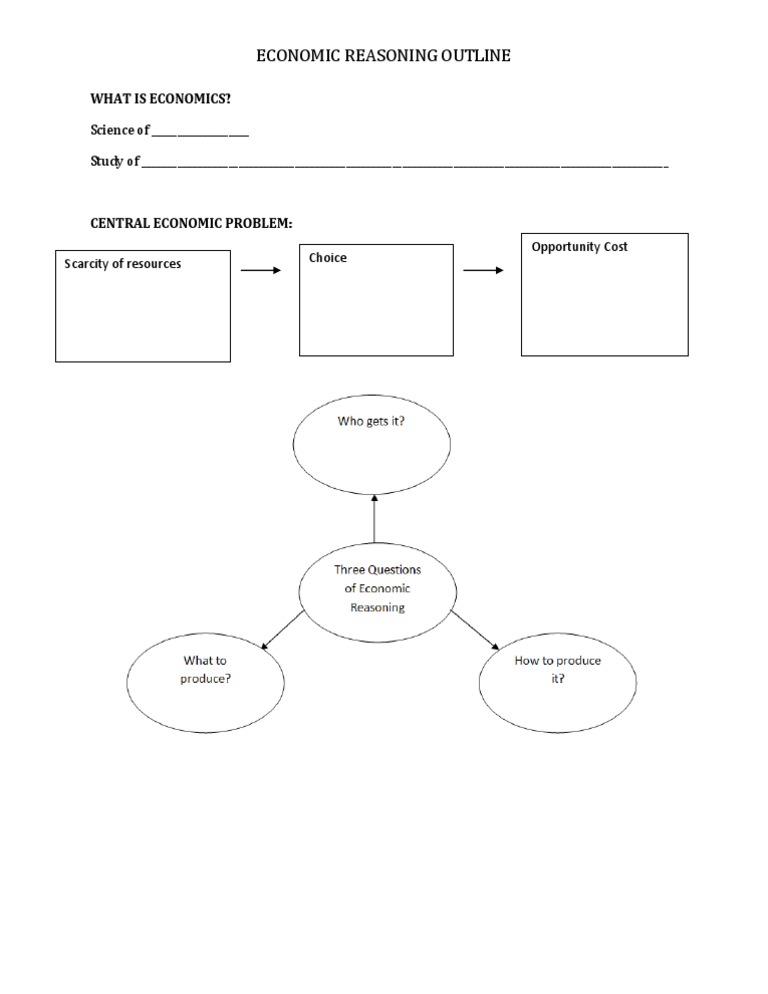 Economic Reasoning and Scarcity Explained | PDF