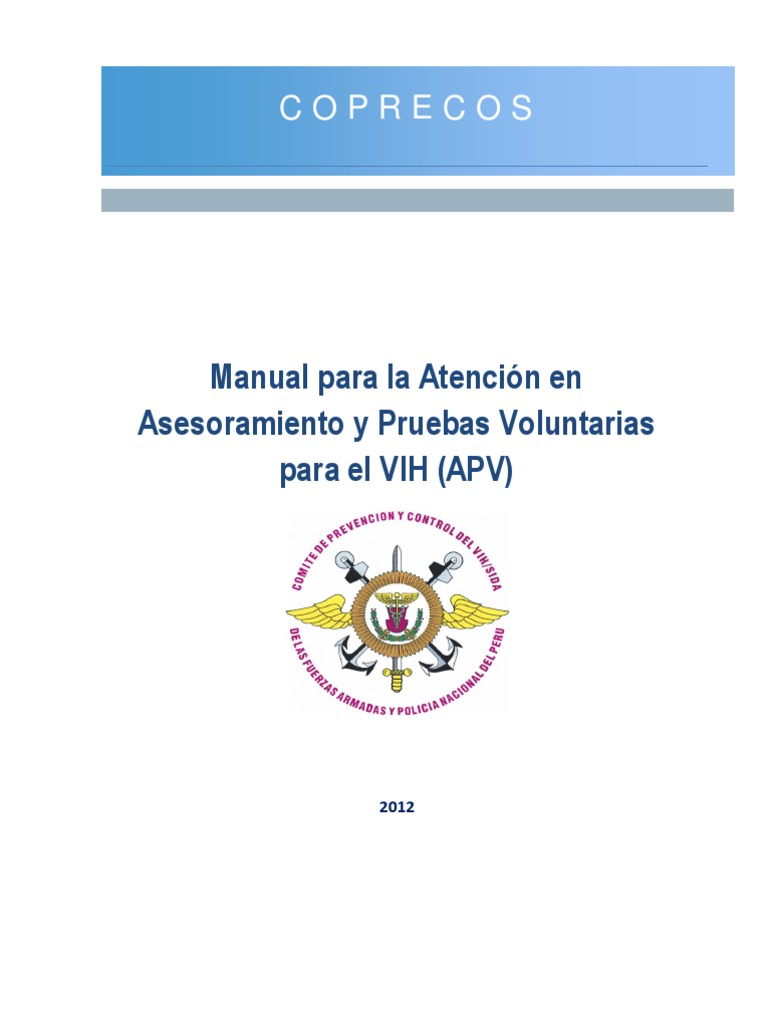 Manual APV | PDF | VIH / SIDA | Infección transmitida sexualmente