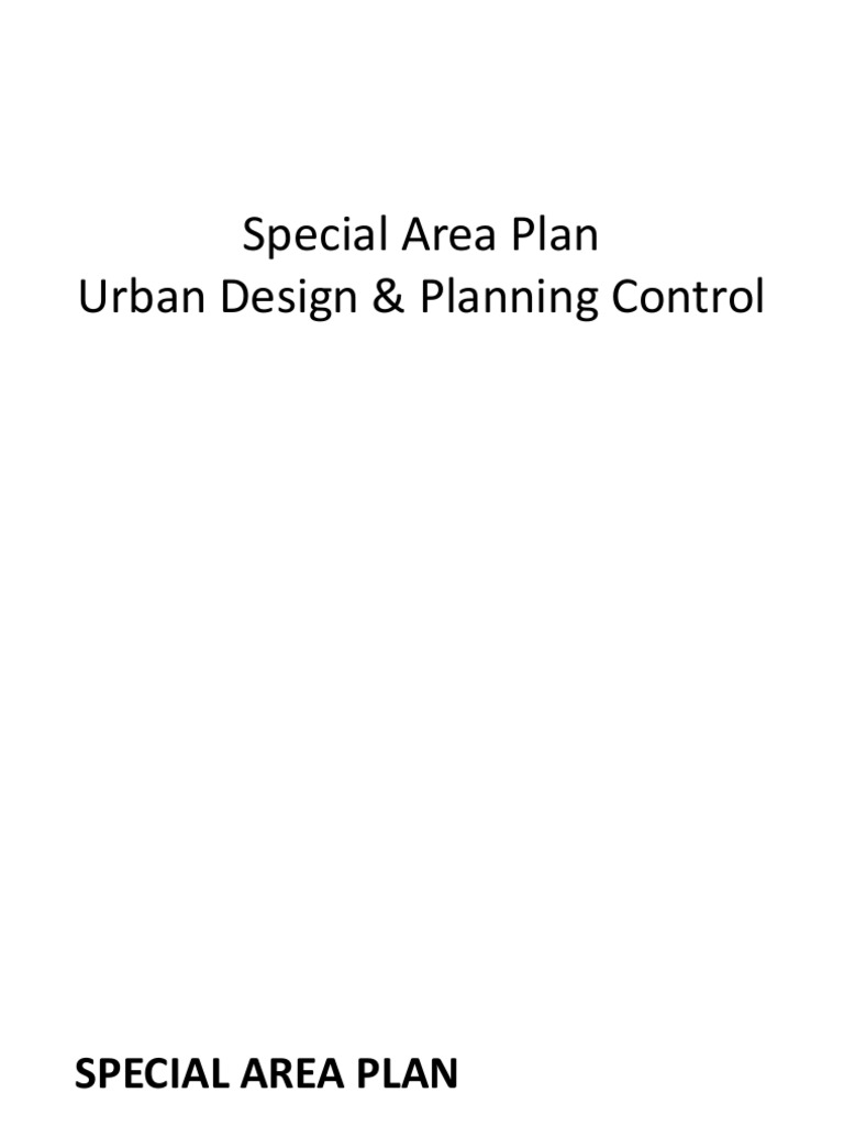Special Area Plan Urban Design & Planning Control | PDF | Urban Design ...