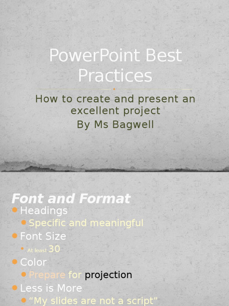 Power Point Best Practices | PDF