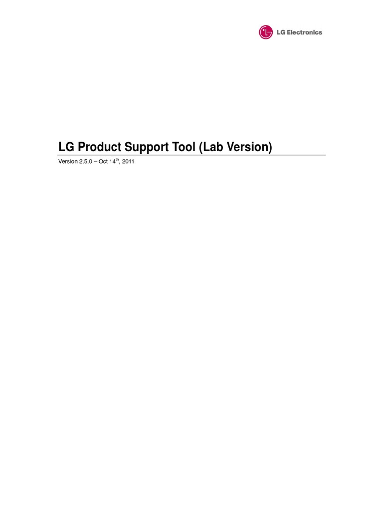 LG Product Support Tool (Lab Version) | PDF | Usb | Microsoft Windows