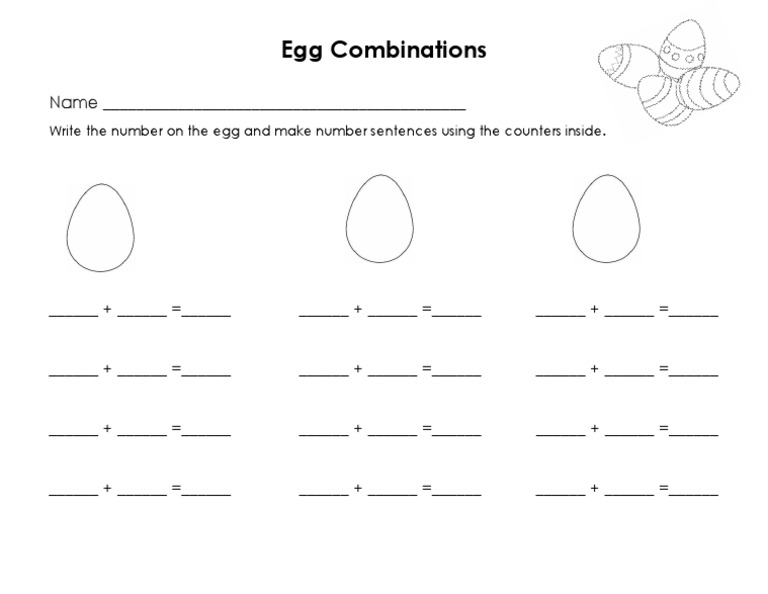 Egg Number Sentences Activity | PDF | Finance & Money Management