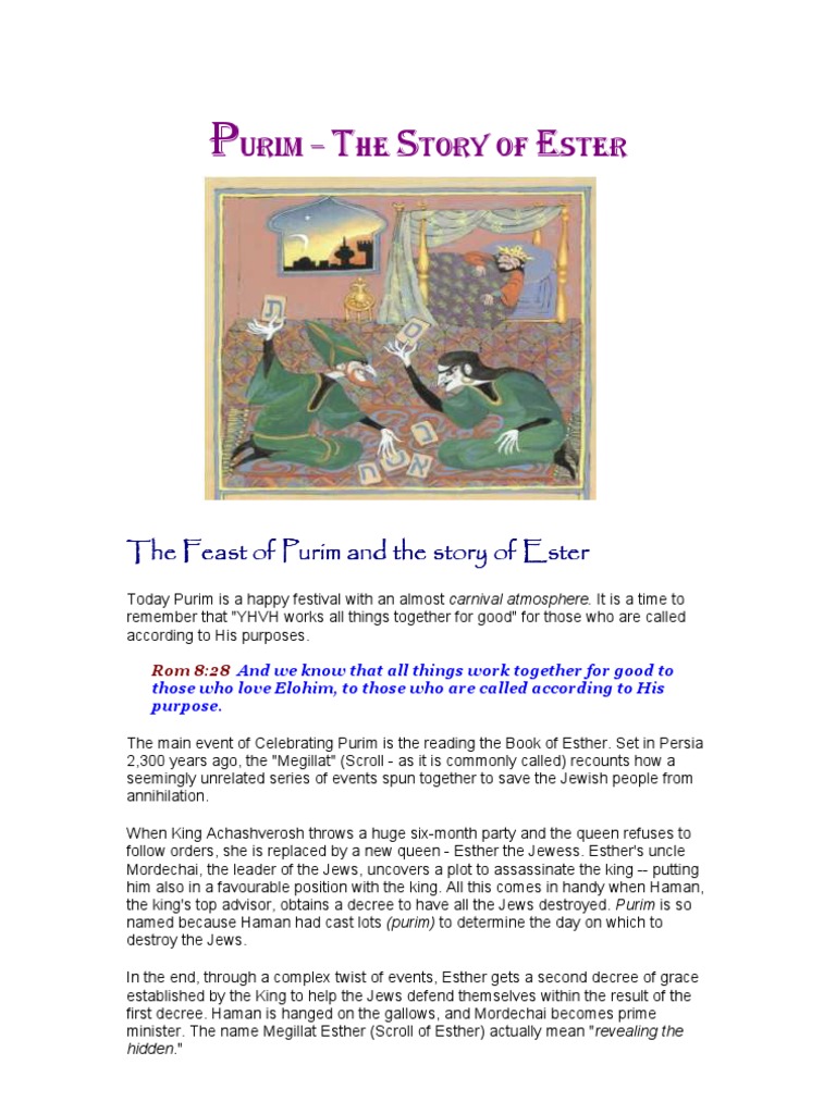 The Feast of Purim | PDF | Book Of Esther | Religious Texts