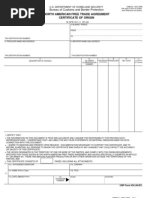 U.S. Customs Form: CBP Form 7533 - Inward Cargo Manifest For Vessel ...