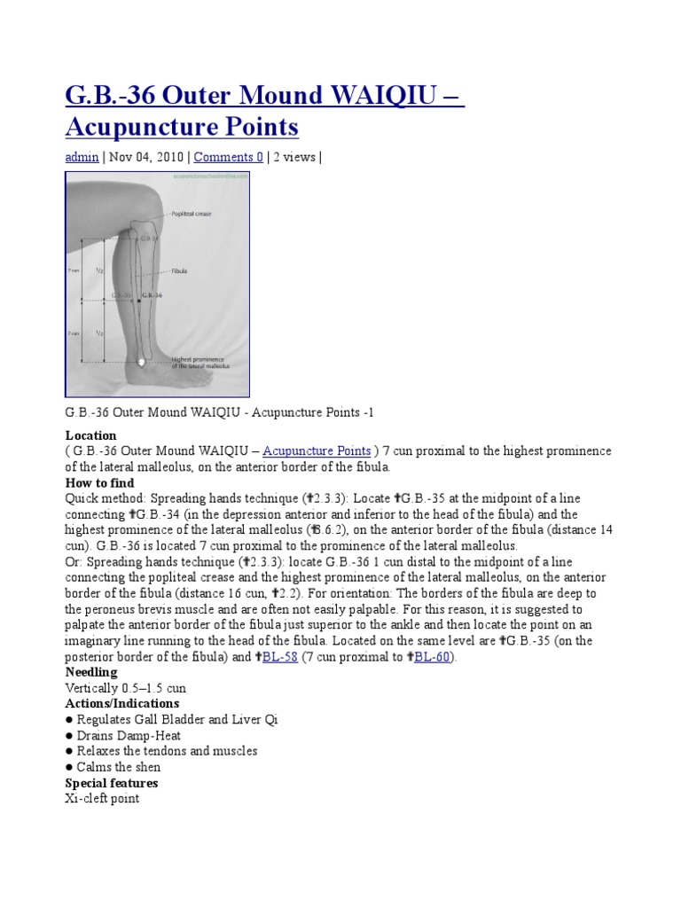 ACU GB30-34 | Knee | Anatomical Terms Of Location