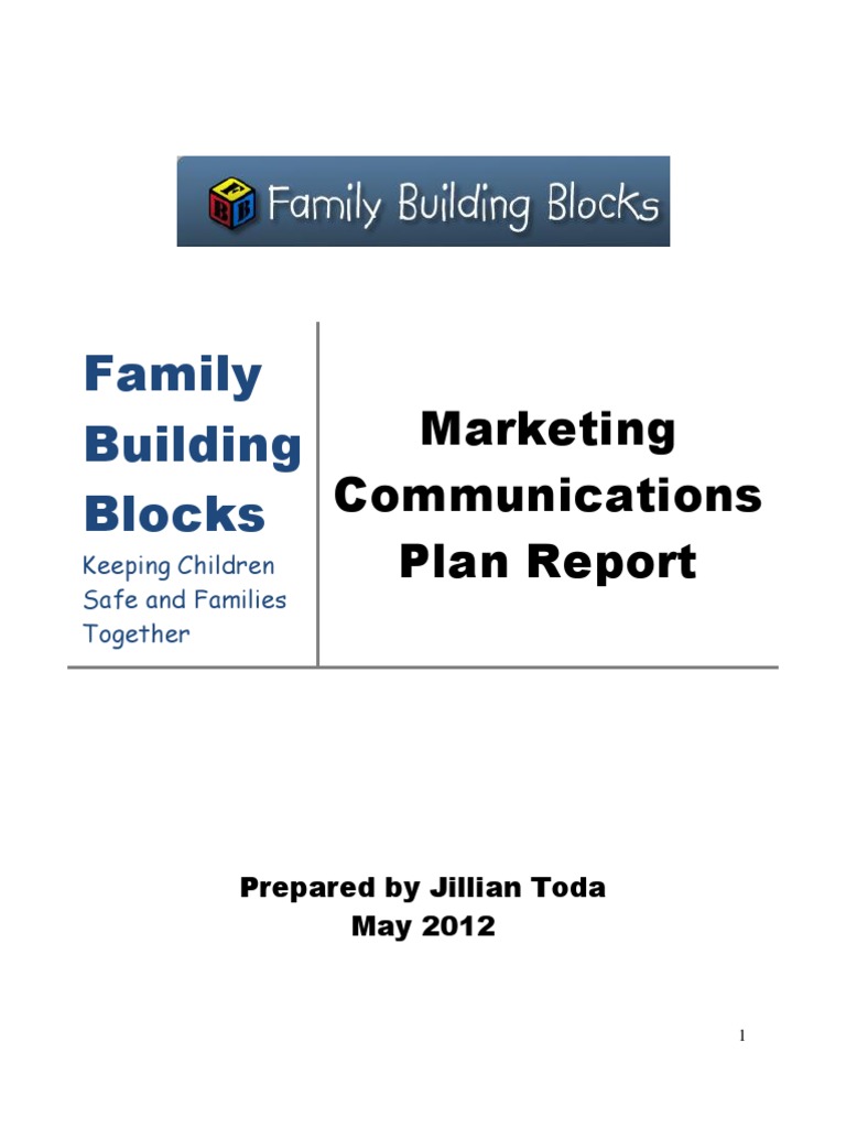 Marketing Communications Plan: Family Building Blocks | PDF | Target ...