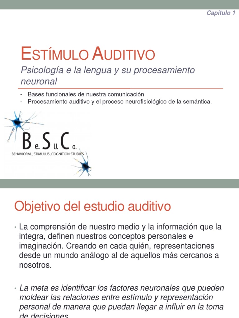 Estímulo Auditivo Final | PDF | Cerebro | Afasia