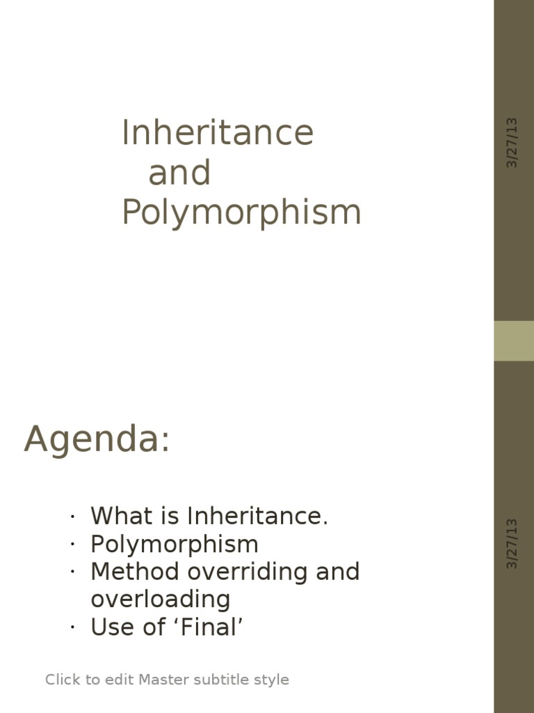 Inheritance and Polymorphism | Download Free PDF | Method (Computer Programming) | Inheritance ...