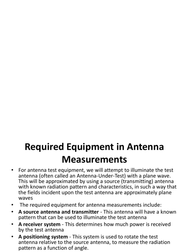 Essential Antenna Measurement Equipment | PDF