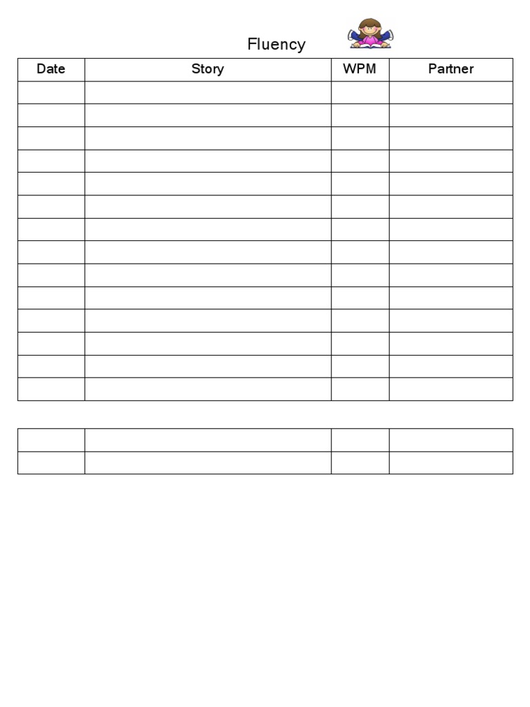 Fluency Assessment Log Template | PDF | Games & Activities