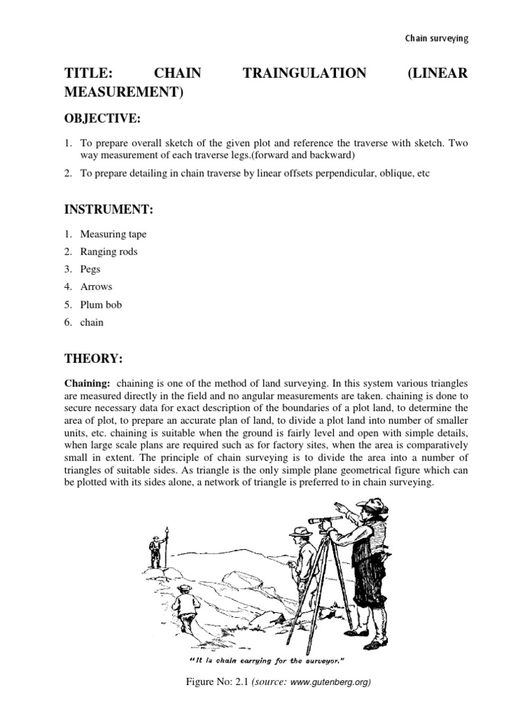 Chain Triangulation | PDF | Surveying | Measurement