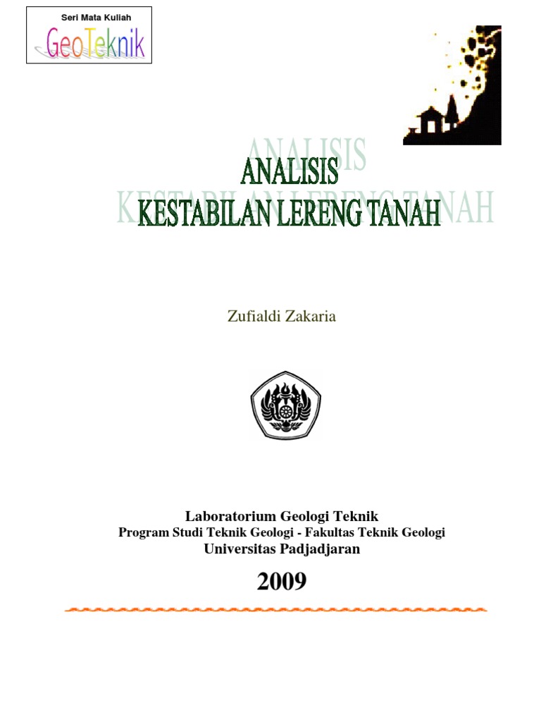 Zufialdi Zakaria 2009 Analisis Kestabilan Lereng Tanah | PDF