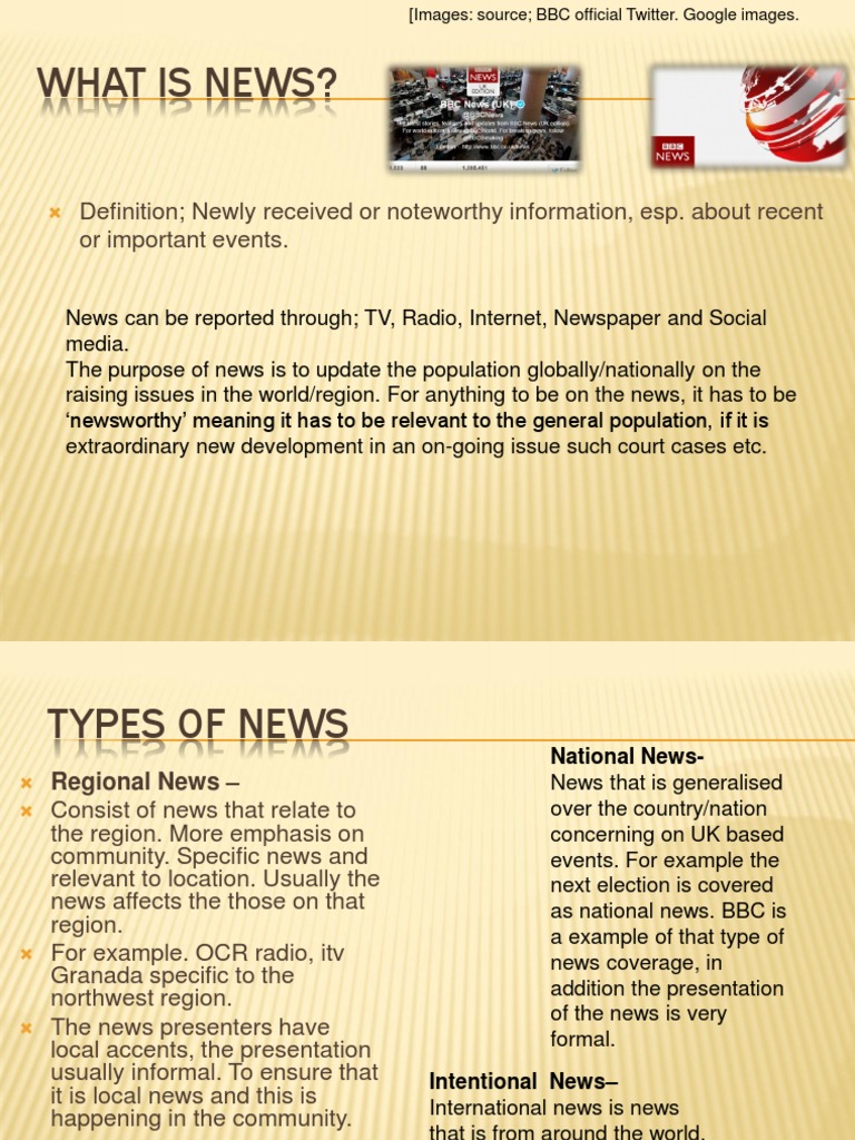 What Is News?: Definition Newly Received or Noteworthy Information, Esp ...