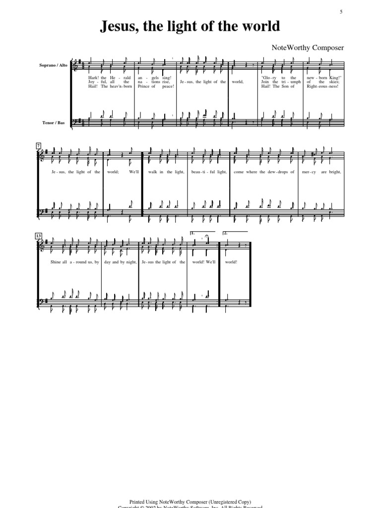 Jesus The Light of The World | PDF