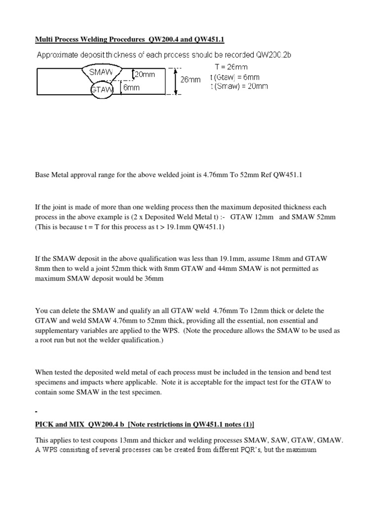 ASME 9 Multi Process Welding Procedures QW200 | PDF | Welding ...