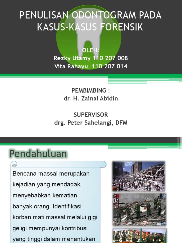 Odontogram dalam Identifikasi Forensik | PDF