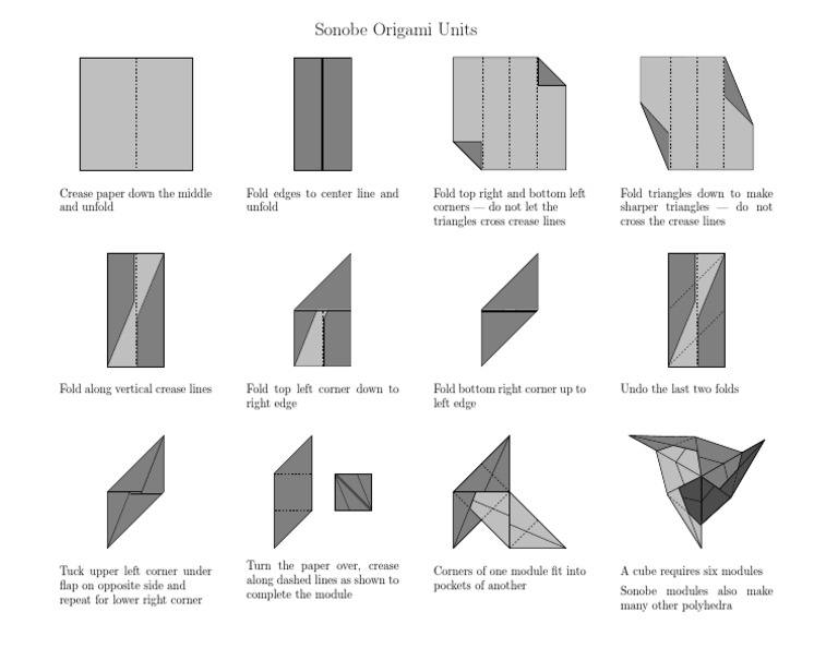 Sonobe Origami Units | PDF | Home & Garden | Art