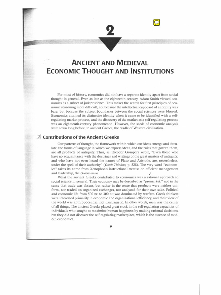 Ancient and Medieval Econ Thought and Institutions WW | PDF | Economics ...