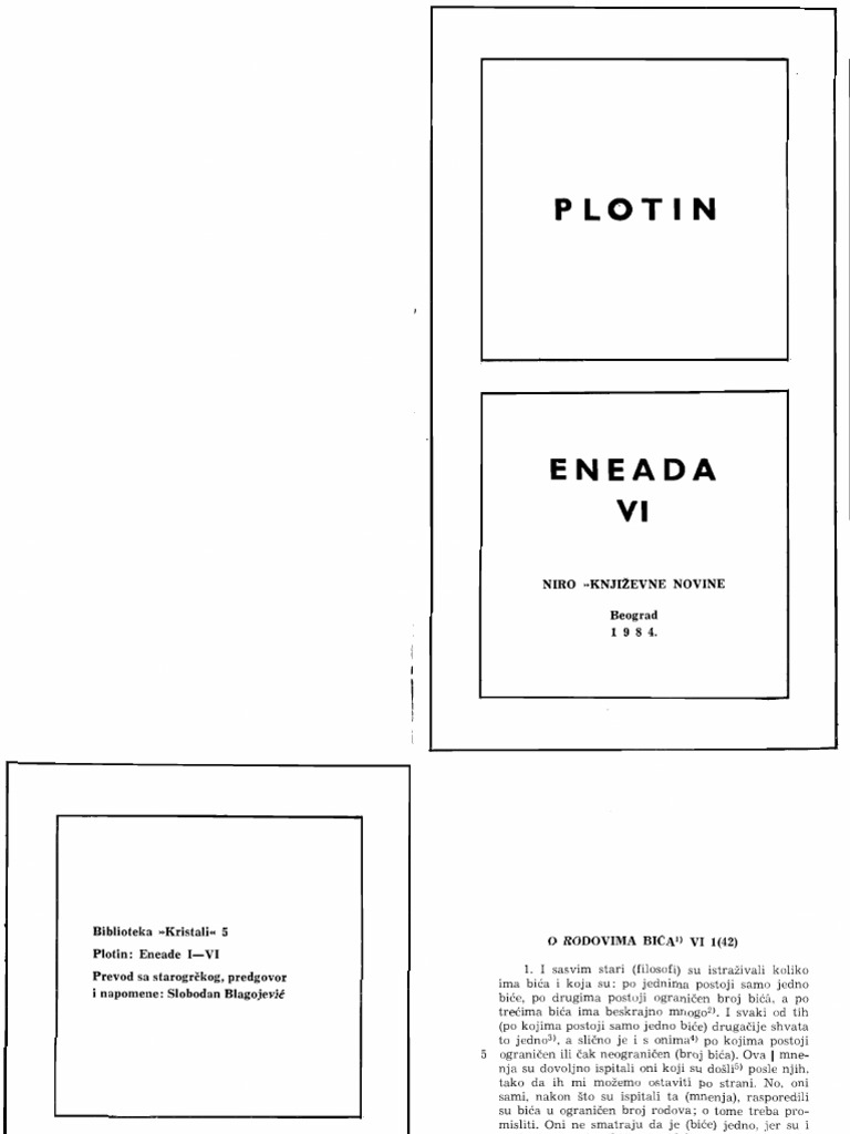 Plotin Eneade 6 | PDF