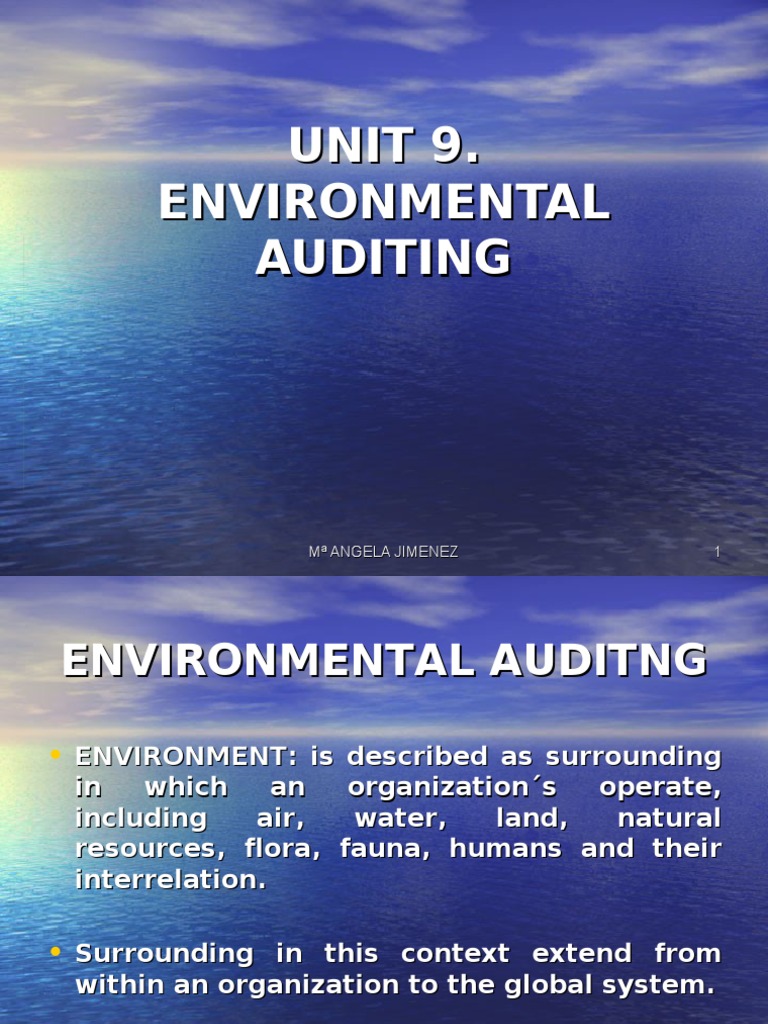 Environmental Auditing Overview | PDF | Audit | Auditor's Report