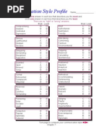 Personal Style Survey | PDF | Psychological Concepts | Cognition