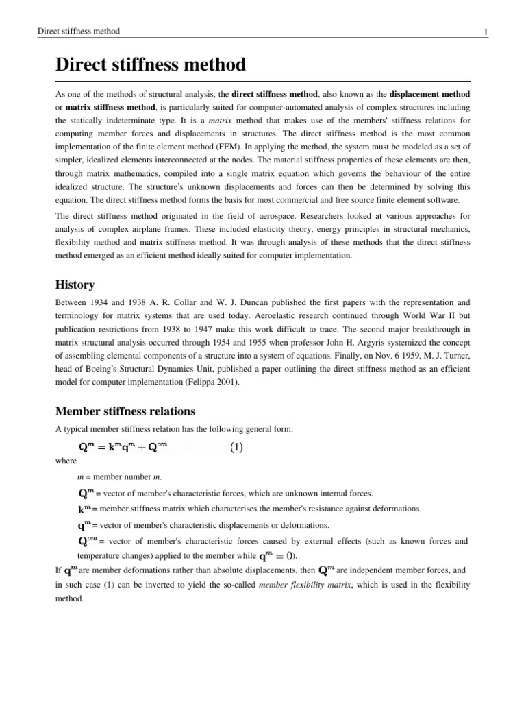 Direct Stiffness Method | PDF | Classical Mechanics | Analysis Direct Stiffness Method | PDF | Classical Mechanics | Analysis