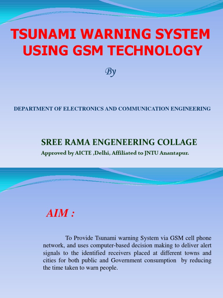 Tsunami Warning System by GSM | PDF | Tsunami | Short Message Service