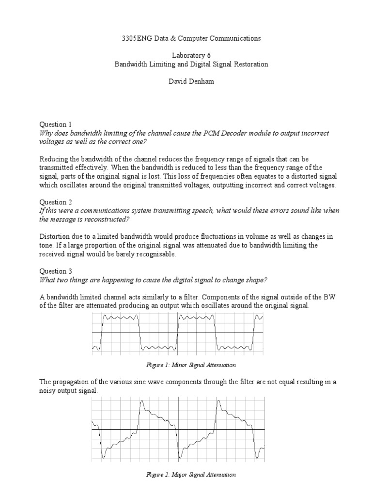 Bandwidth Limiting in Digital Signals | PDF | Bandwidth (Signal ...