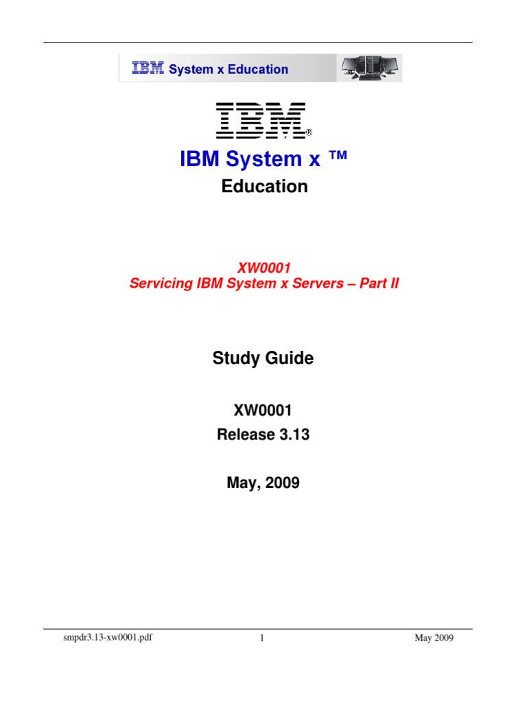 Servicing IBM Systems X Servers II - Study Guide | PDF | Multi Core ...