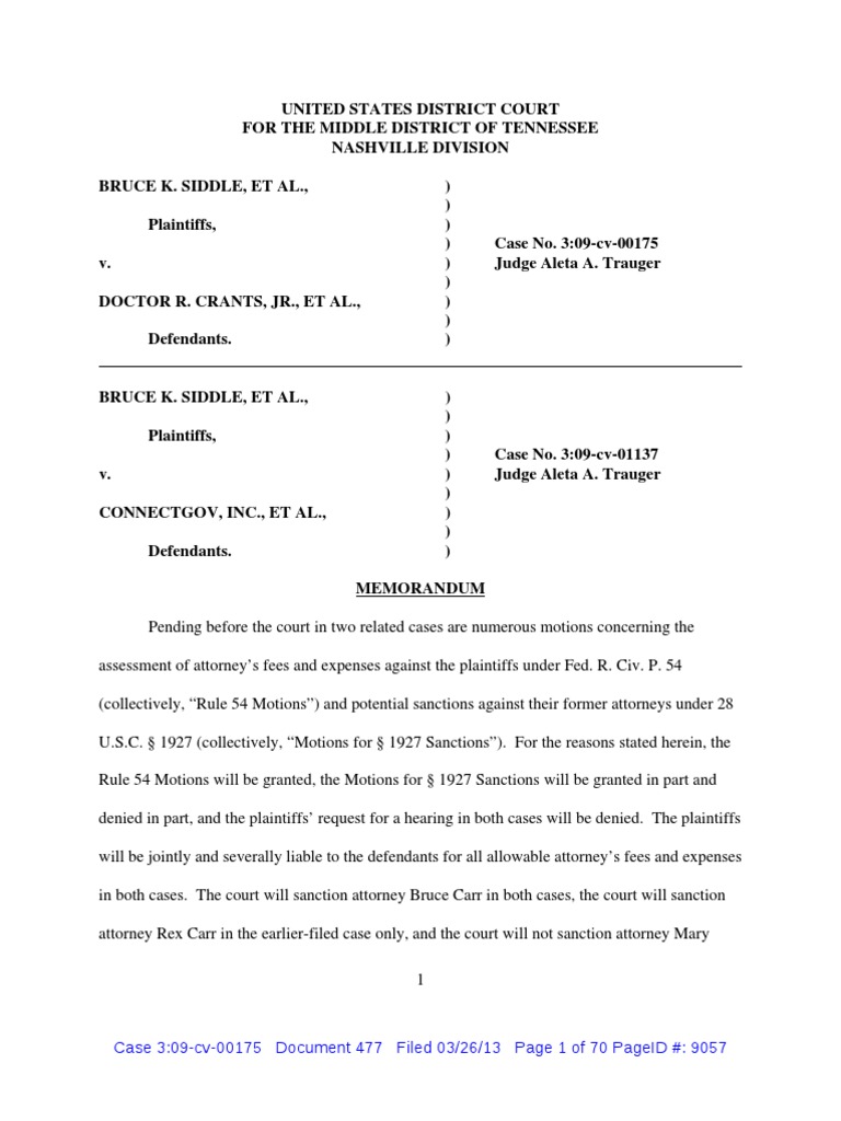 Bruce Siddle | PDF | Summary Judgment | Lawsuit