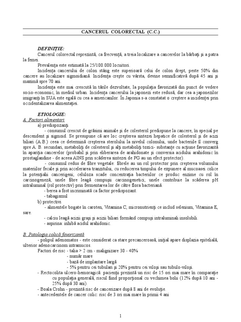 Cancerul Colorectal | PDF