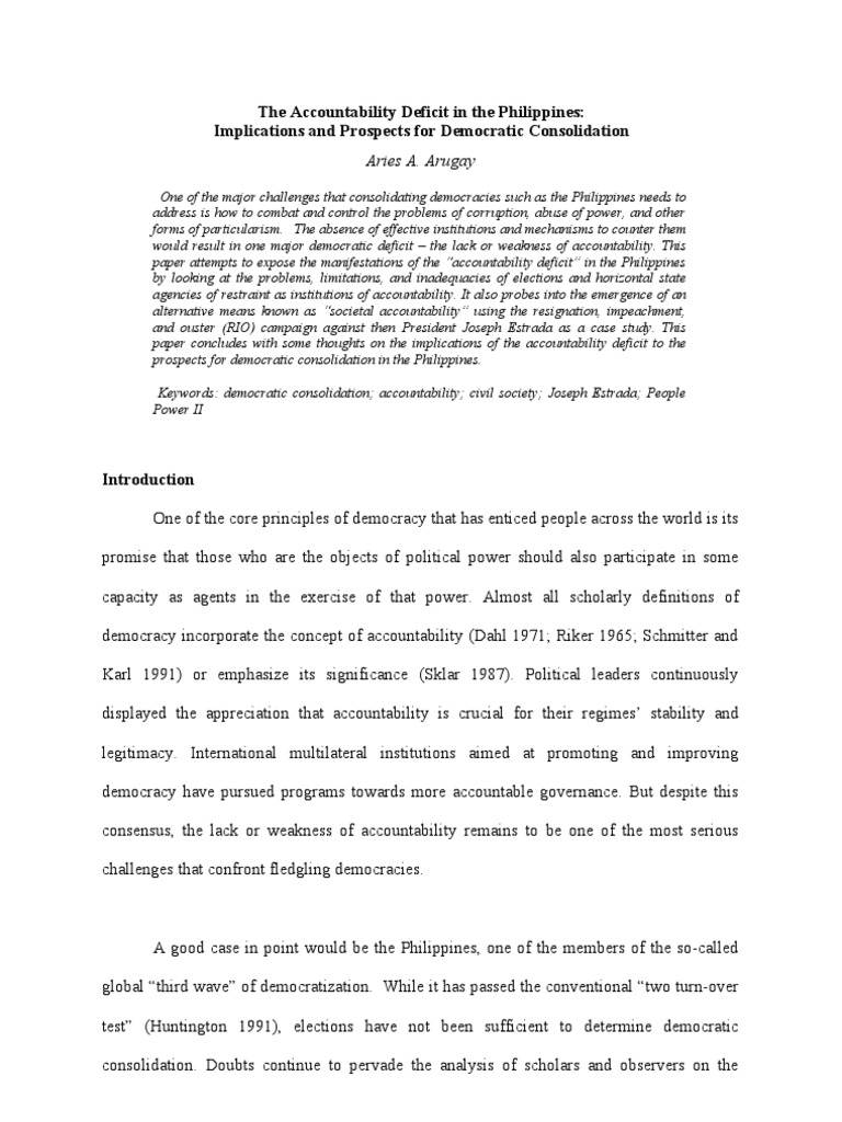 PPSJ Arugay AccountabilityDeficitAug2005 1 1 | Download Free PDF ...
