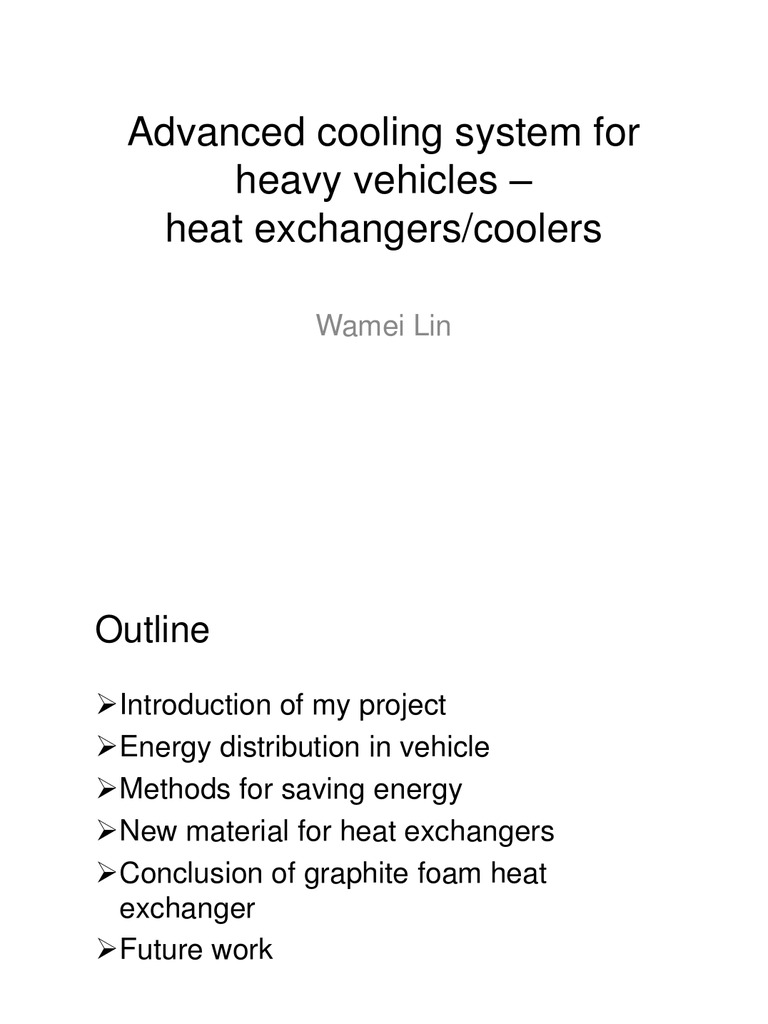 Advaned Cooling System For Heavy Vehicles | PDF | Brake | Heat Exchanger