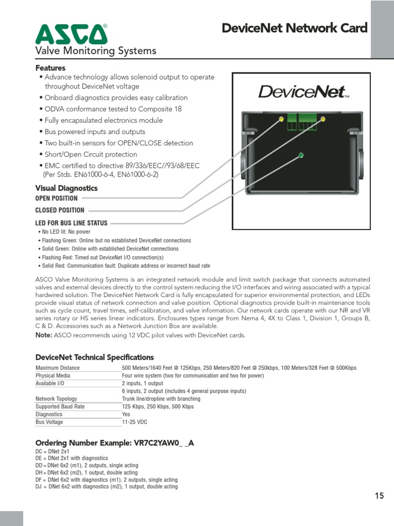 Devicenet Network Card: Valve Monitoring Systems | PDF | Vacuum Tube ...