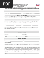 SAFA Player Medical Form - 2021 | PDF