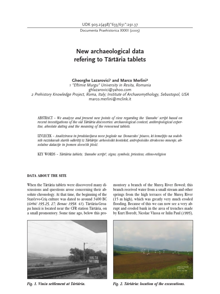 Tartaria Tablets | Archaeology | Excavation (Archaeology)