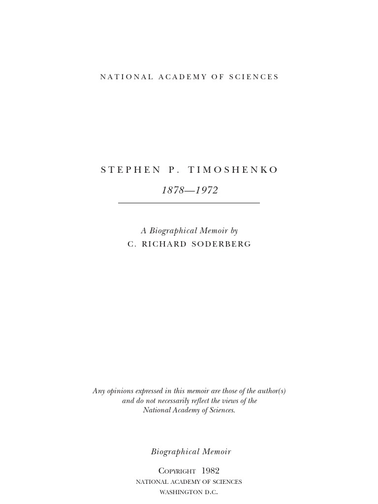 S Timoshenko | Download Free PDF | Bending | Strength Of Materials