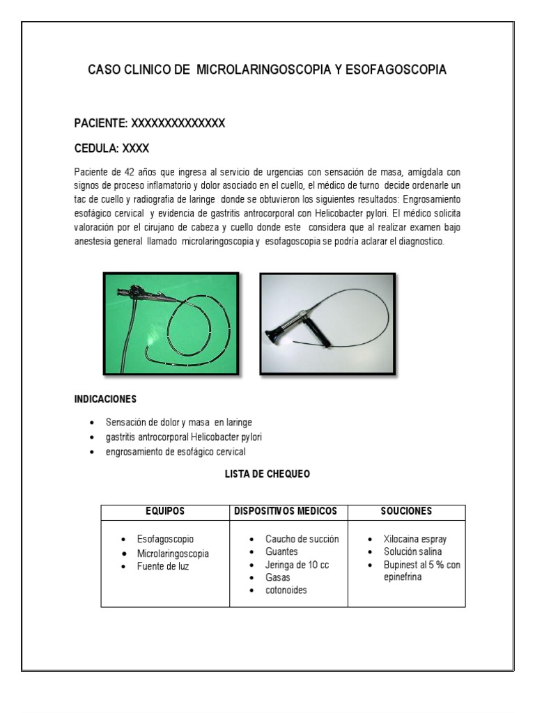 CASO CLINICO Esofagos | PDF