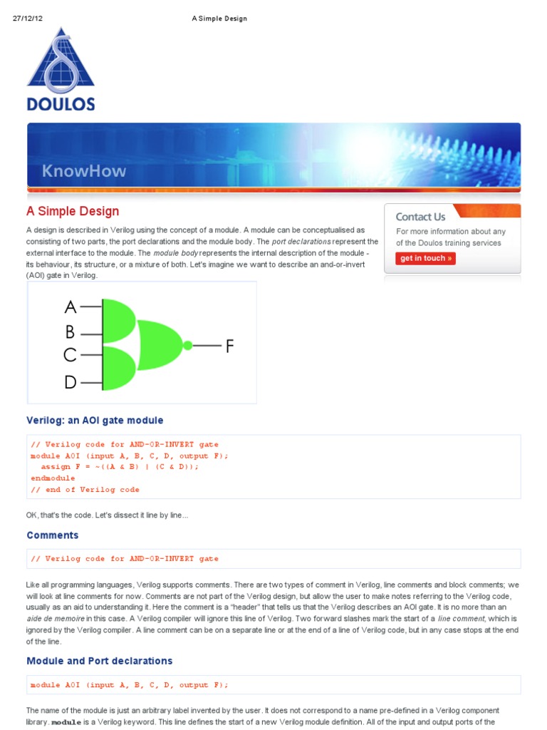 A Simple Design - Doulos | PDF | Modular Programming | C (Programming Language)