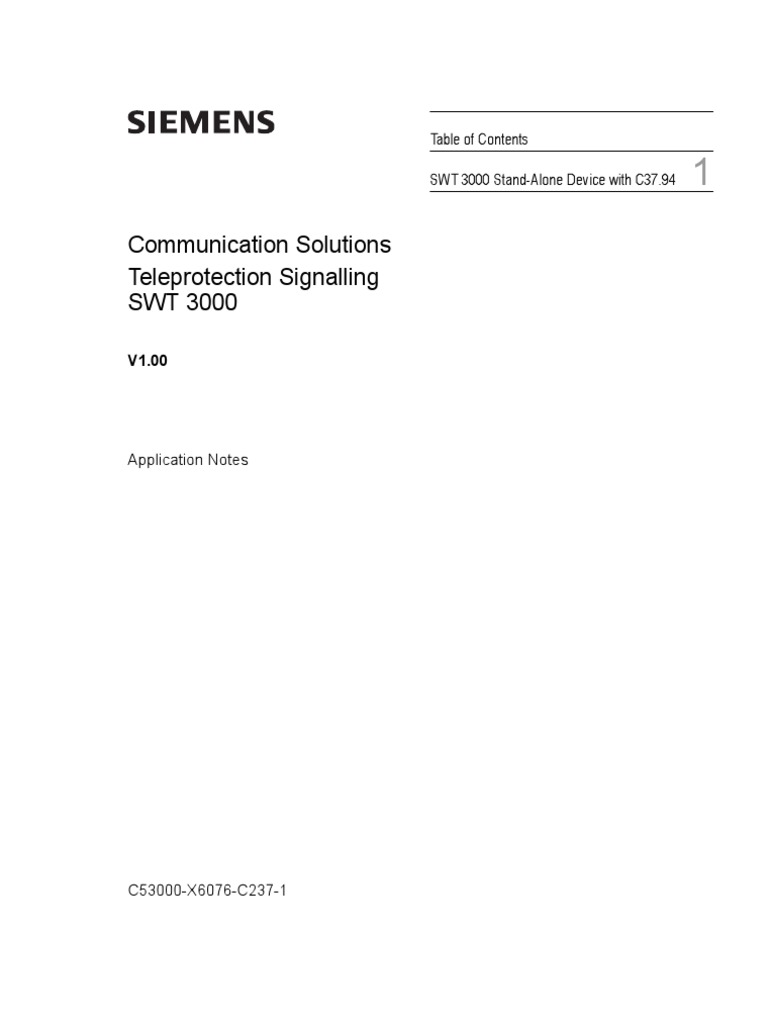 An - SWT 3000 C37.94 | PDF | Optical Fiber | Trademark