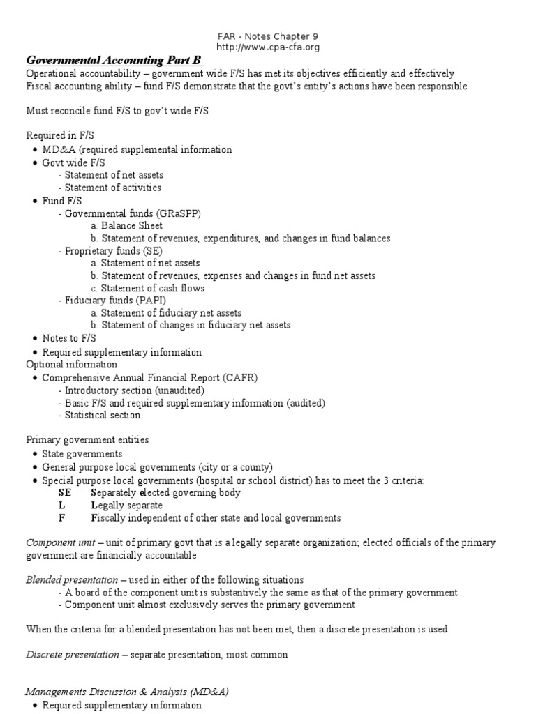 Notes Chapter 9 FAR 1 | PDF