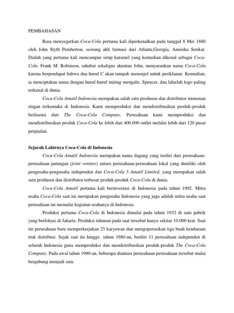 Alsin Coca Cola | PDF